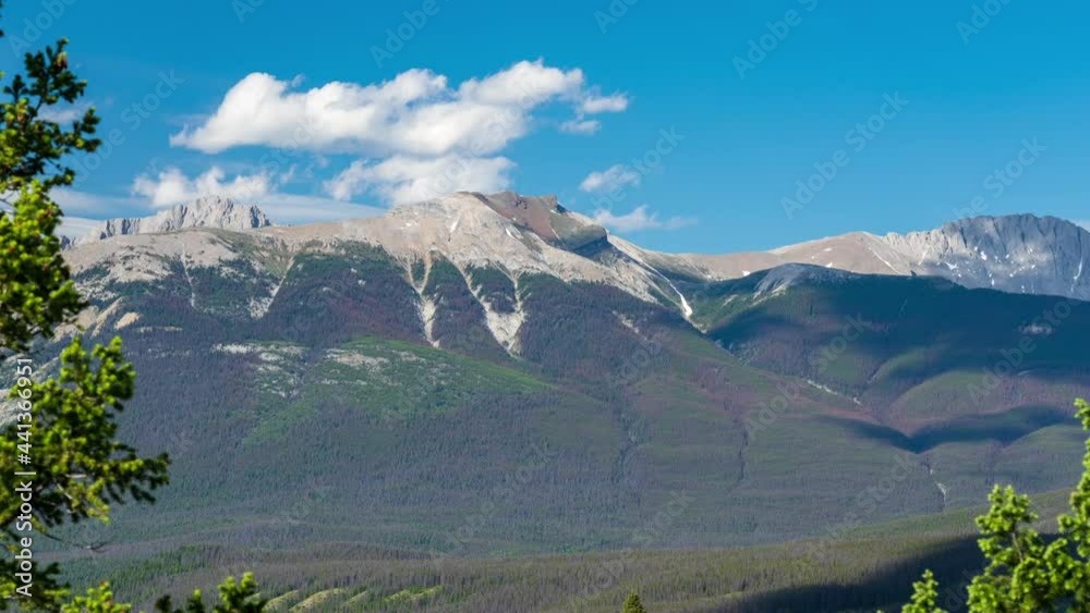 Close-up Mount Roche Bonhomme in summer. Jasper National Park, Canadian ...