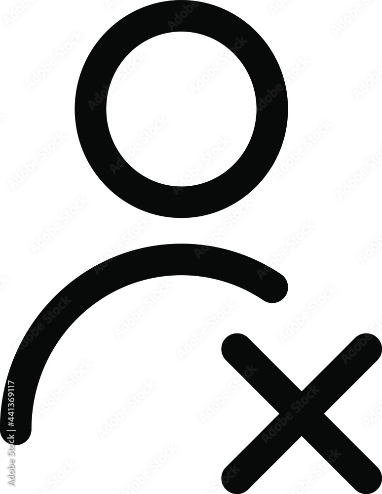 Remove User icon. Delete user vector illustration for your website or ...
