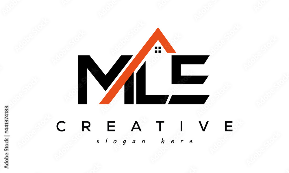 initial MLE letters real estate construction logo vector Stock Vector ...