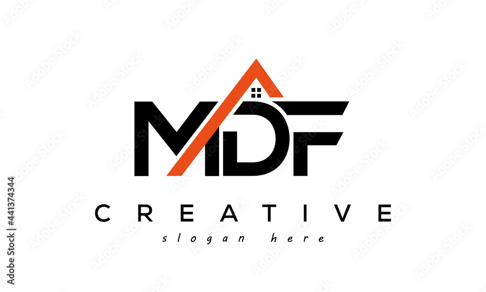 initial MDF letters real estate construction logo vector Stock Vector ...