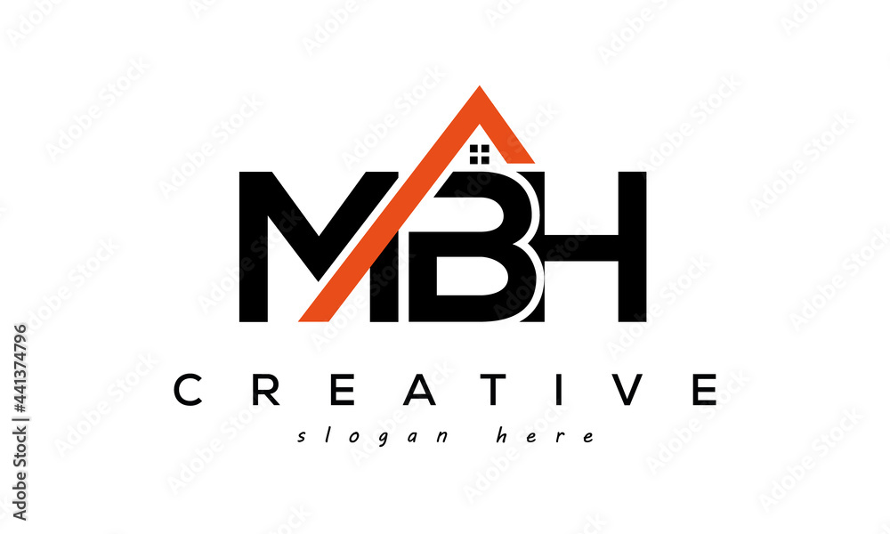 initial MBH letters real estate construction logo vector Stock Vector ...