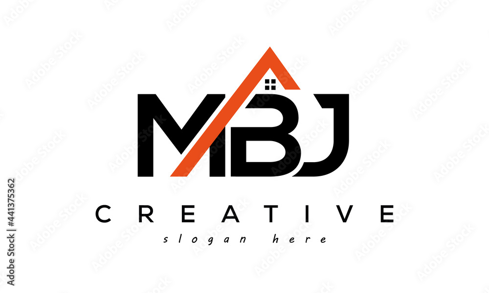 initial MBJ letters real estate construction logo vector Stock Vector ...