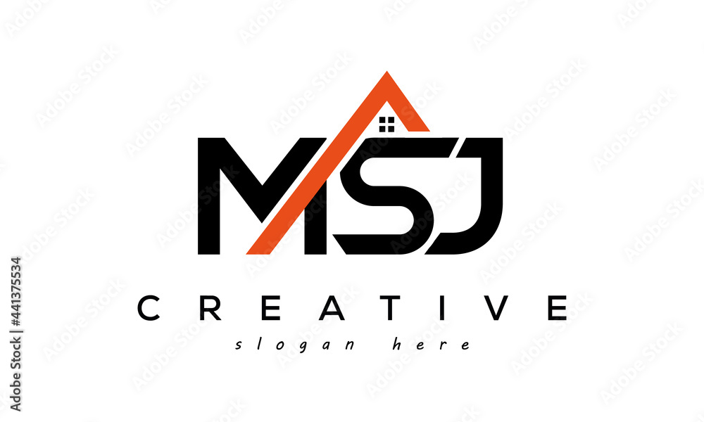 initial MSJ letters real estate construction logo vector Stock Vector ...
