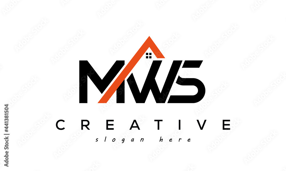 initial MWS letters real estate construction logo vector Stock Vector ...