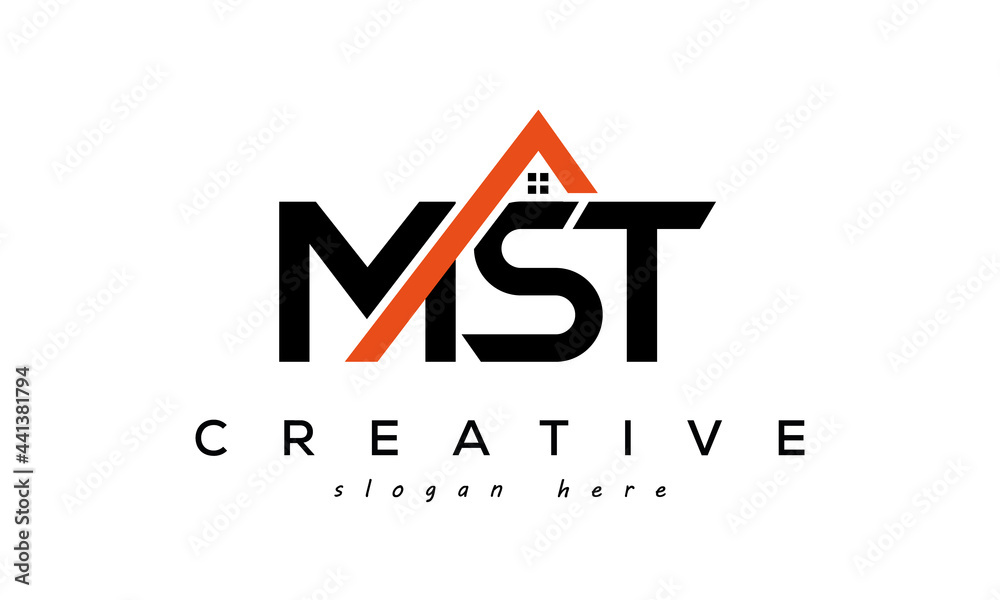 initial MST letters real estate construction logo vector Stock Vector ...