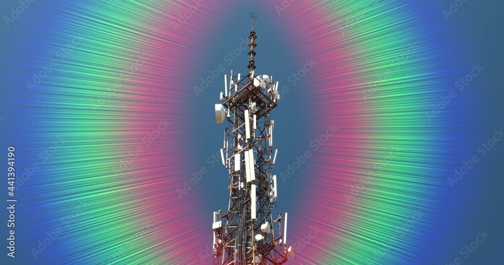 Rotating electromagnetic radiation from cell tower, frequency spectrum ...