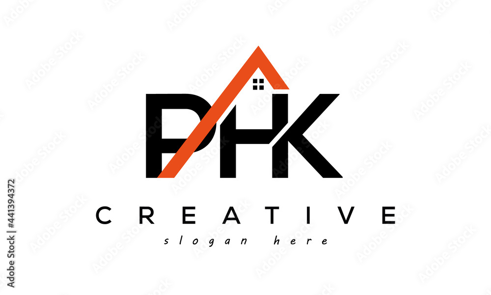 initial PHK letters real estate construction logo vector Stock Vector ...