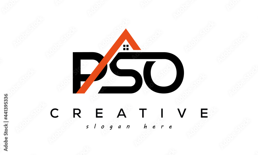 initial PSO letters real estate construction logo vector Stock Vector ...