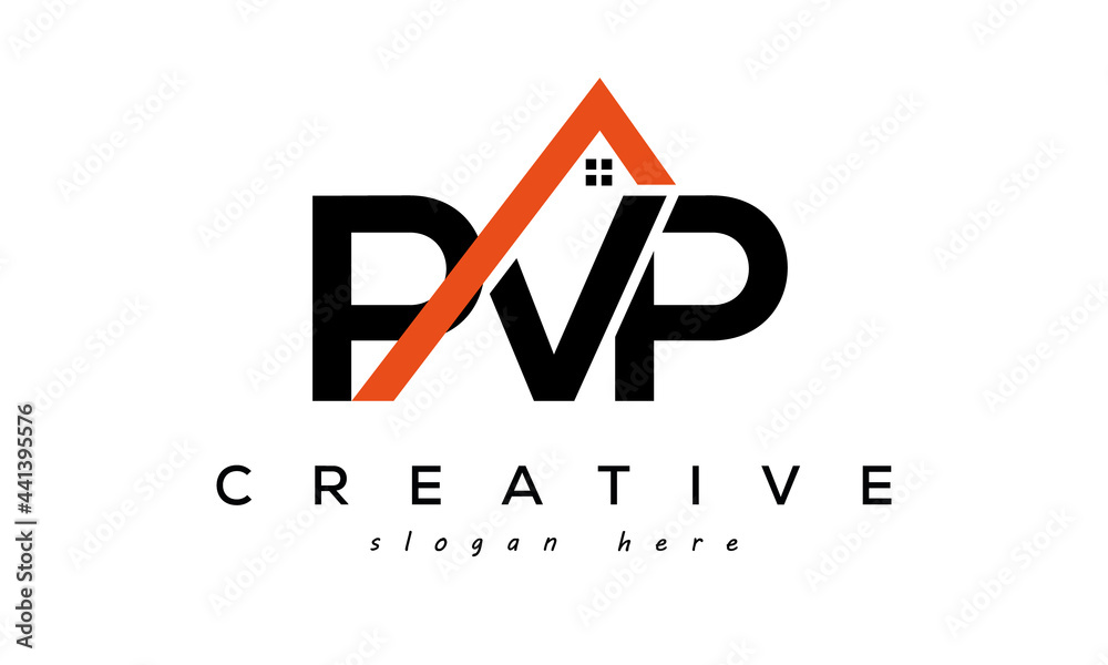 initial PVP letters real estate construction logo vector Stock Vector ...