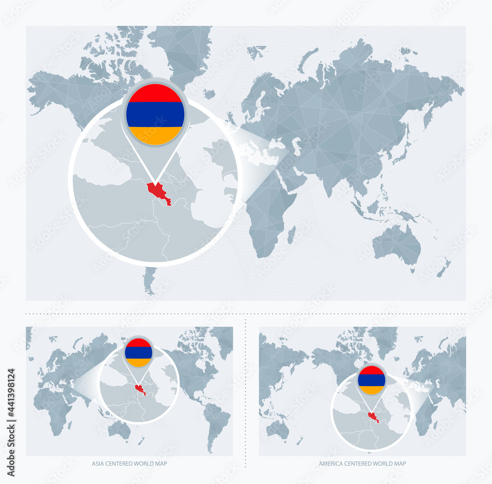 Location of armenia on world map