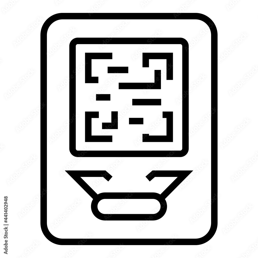 Metro ticket qr code icon. Outline Metro ticket qr code vector icon for ...