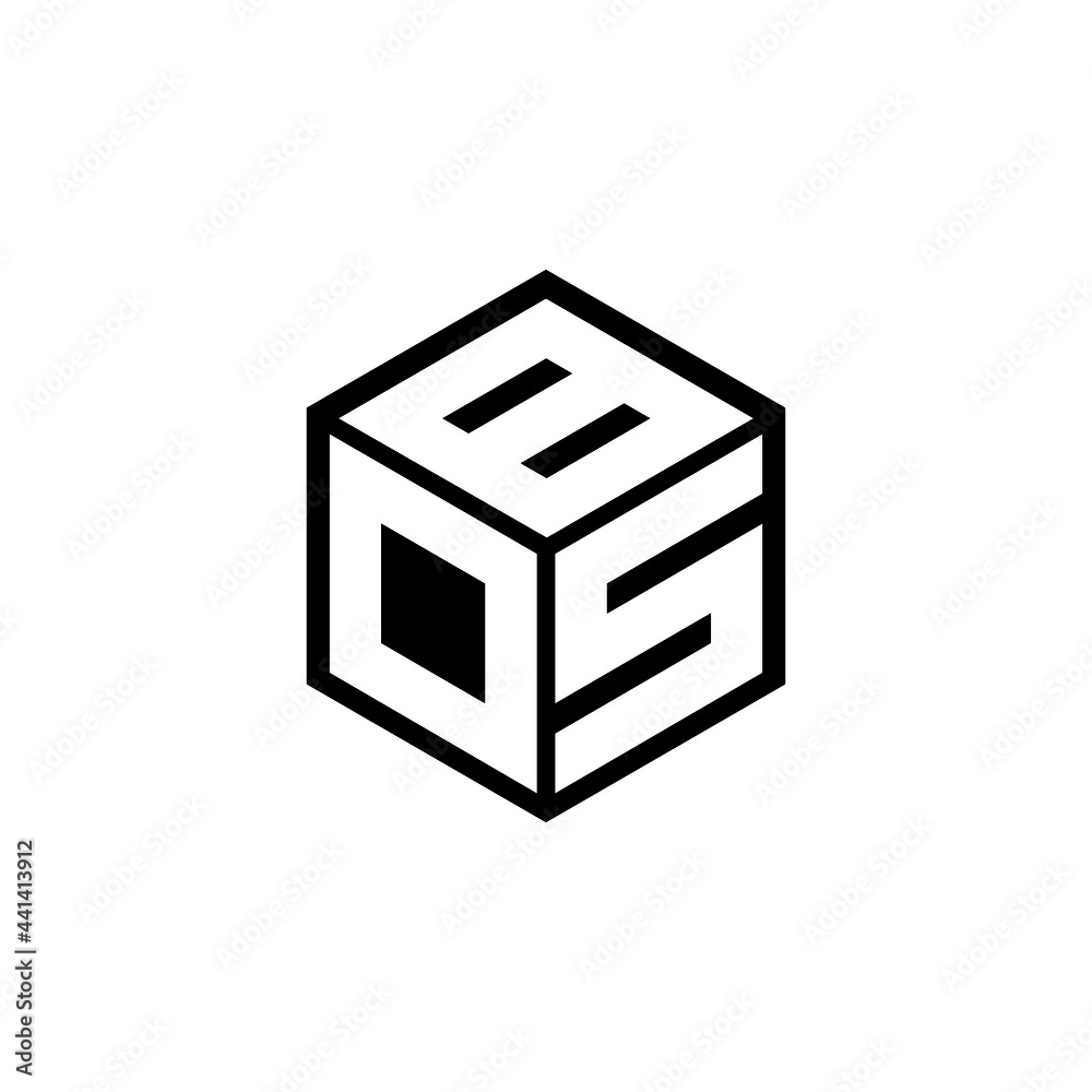 Vecteur Stock DSB letter logo design with white background in ...