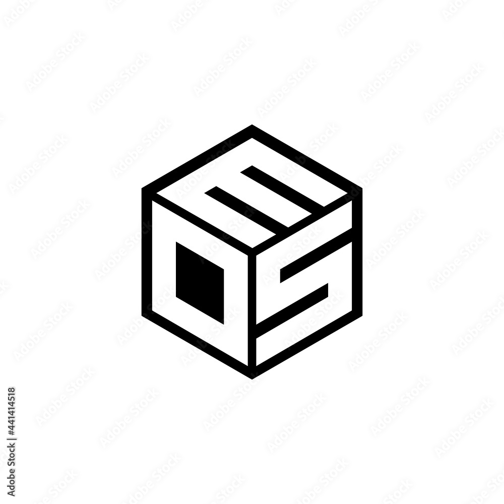 DSM letter logo design with white background in illustrator, vector ...