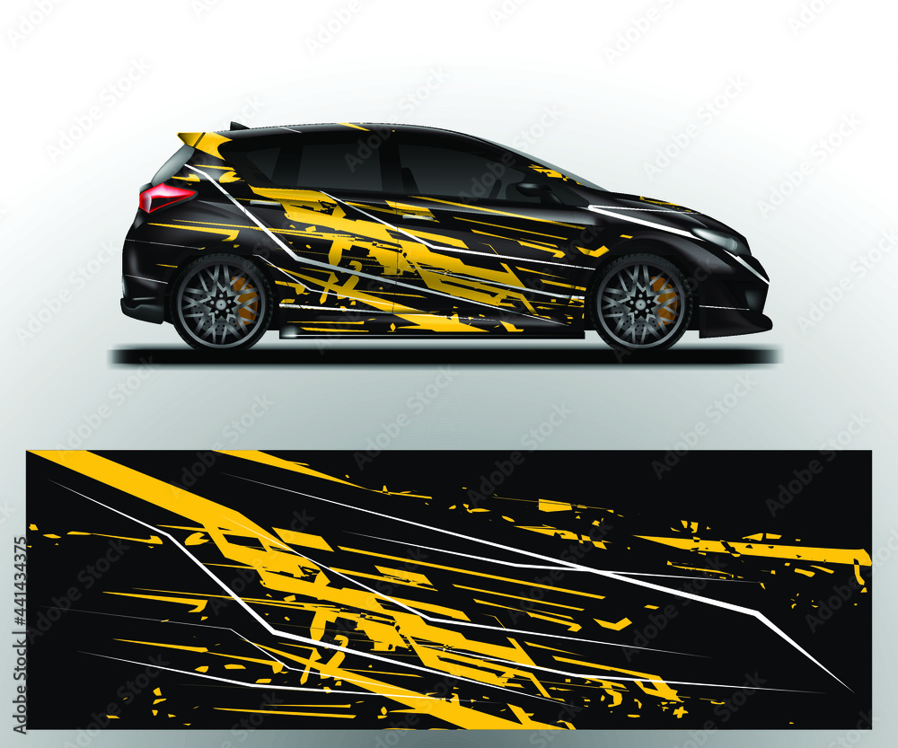 Car Wrap Vector Designs Abstract Stock Vector . Background Livery ...