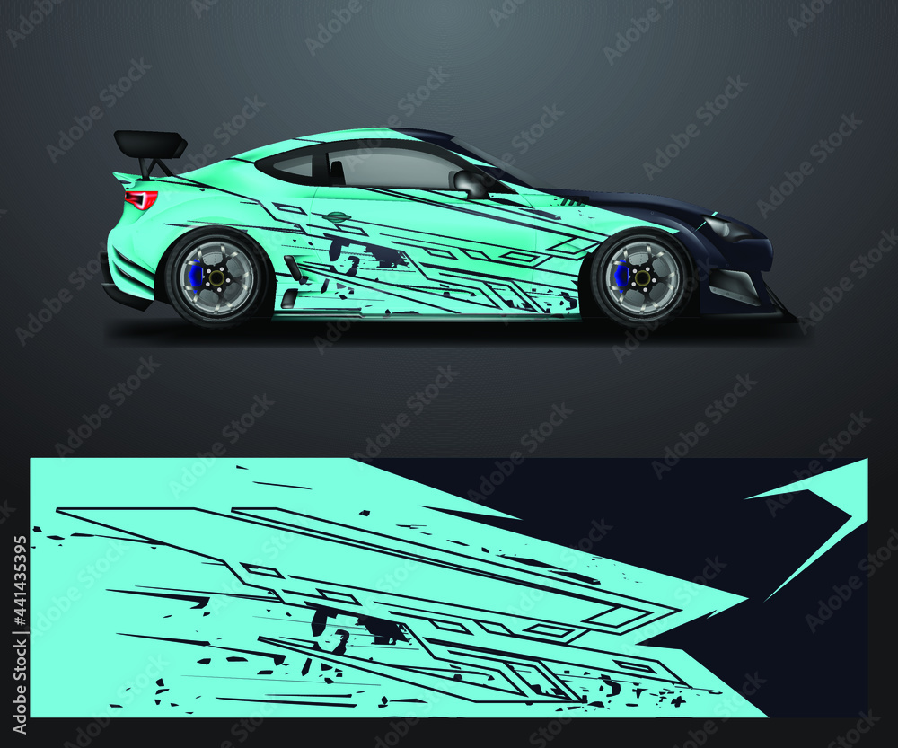 Car Wrap Vector Designs Abstract Stock Vector . Background Livery ...