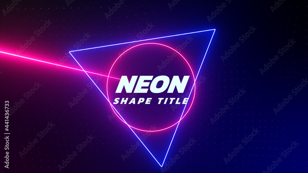 Cool Glowing Neon Shape Title Stock Template | Adobe Stock