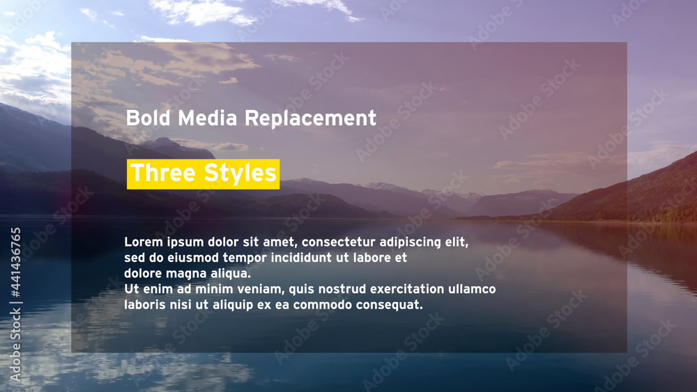 Bold Box Media Replacement Stock Template | Adobe Stock