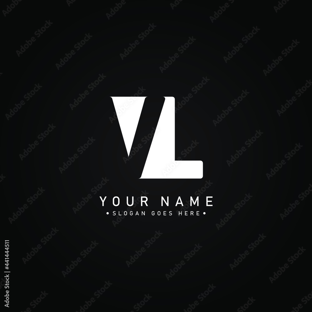 Initial Letter VL Logo - Simple Business Logo Stock Vector | Adobe Stock