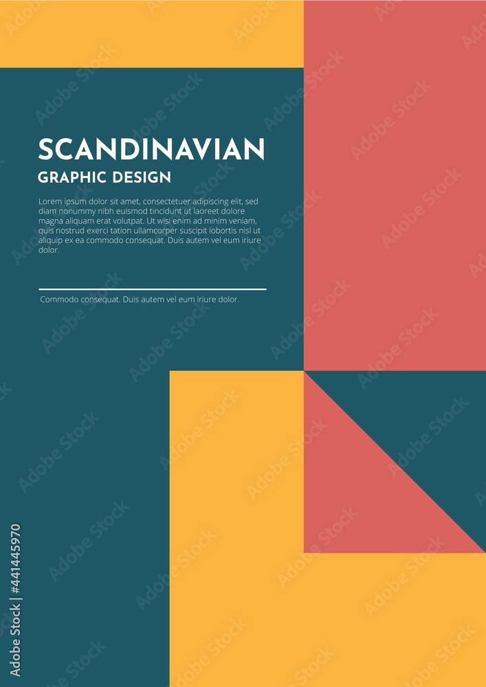 Abstract contemporary and geometric template poster. Shapes of ...