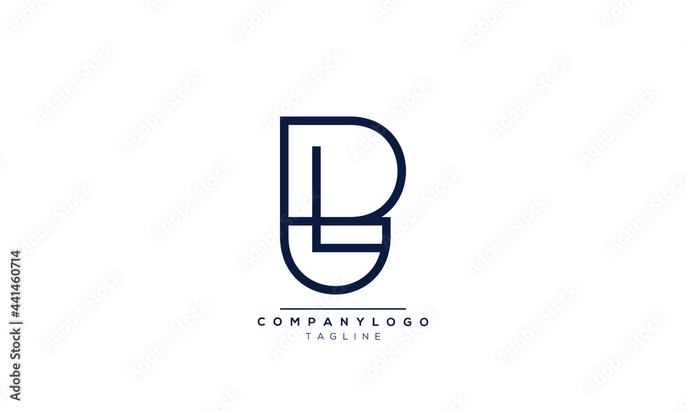 LB initials monogram letter text alphabet logo design Stock Vector ...