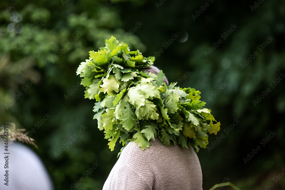 The celebration of the pagan Slavic holiday of Ivan Kupala Day or ...