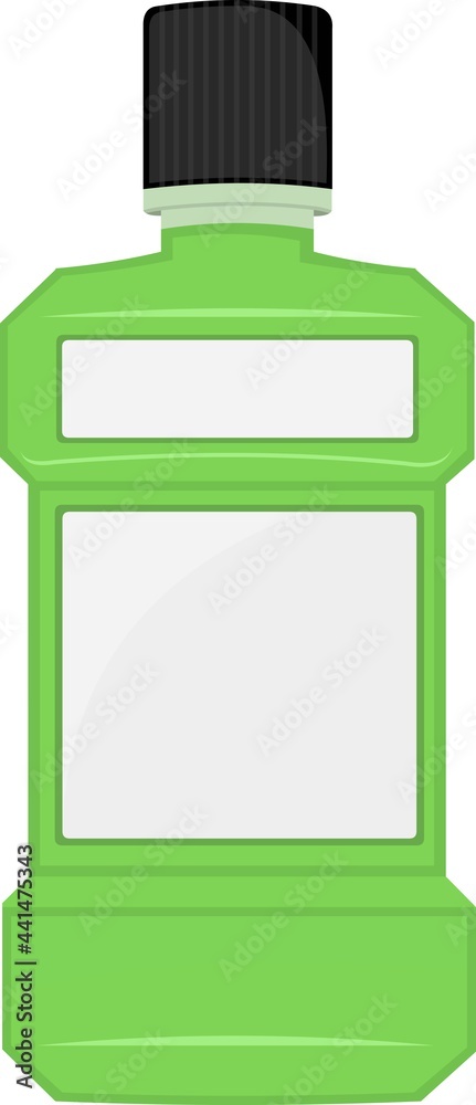 Vector illustration of mouthwash container emoticon Stock Vector ...