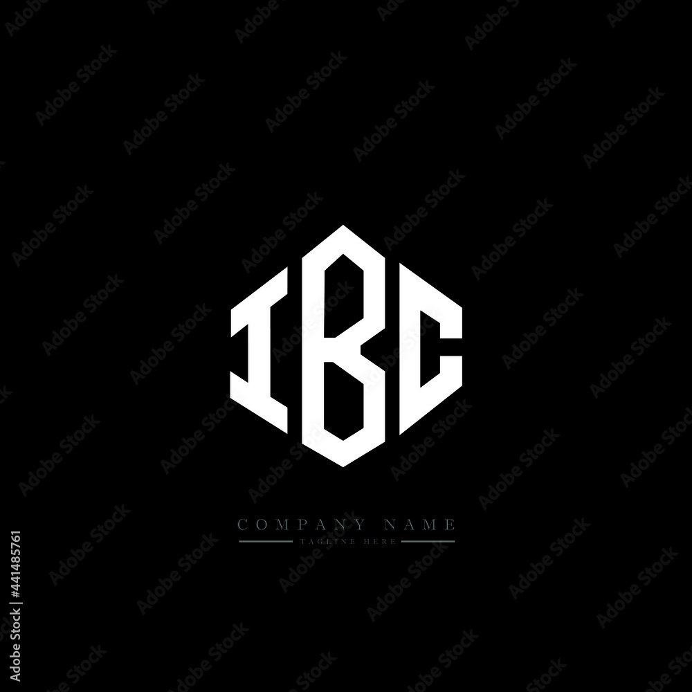 IBC letter logo design with polygon shape. IBC polygon logo monogram ...