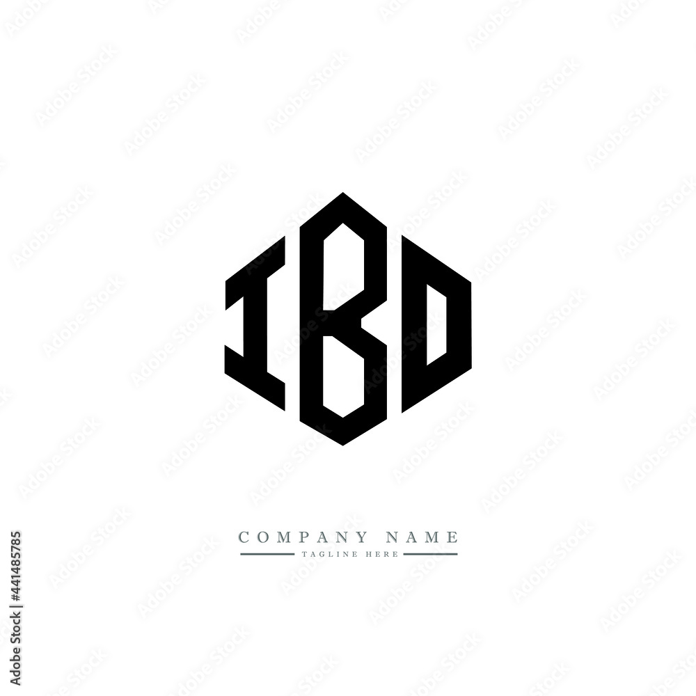 IBO letter logo design with polygon shape. IBO polygon logo monogram ...