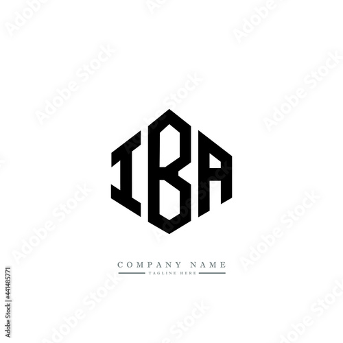 IBA letter logo design with polygon shape. IBA polygon logo monogram ...
