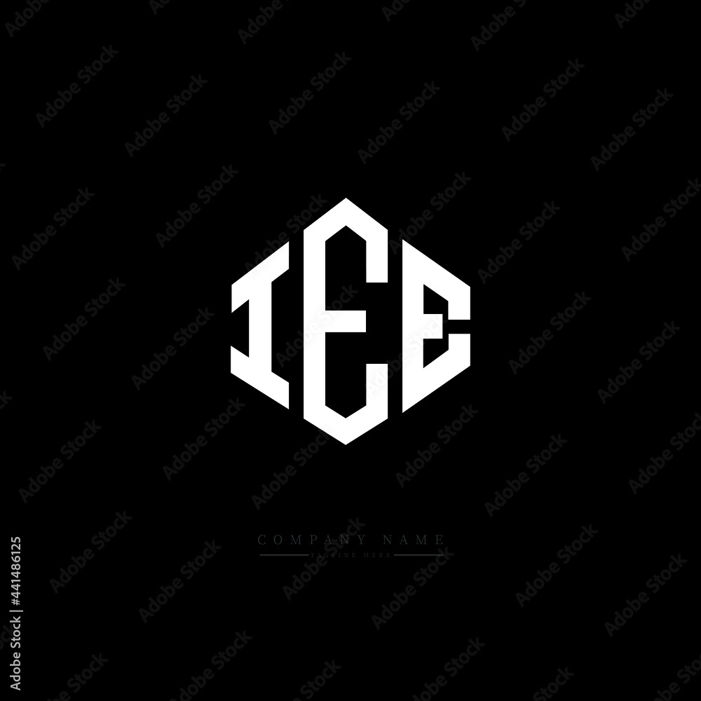 IEE letter logo design with polygon shape. IEE polygon logo monogram ...