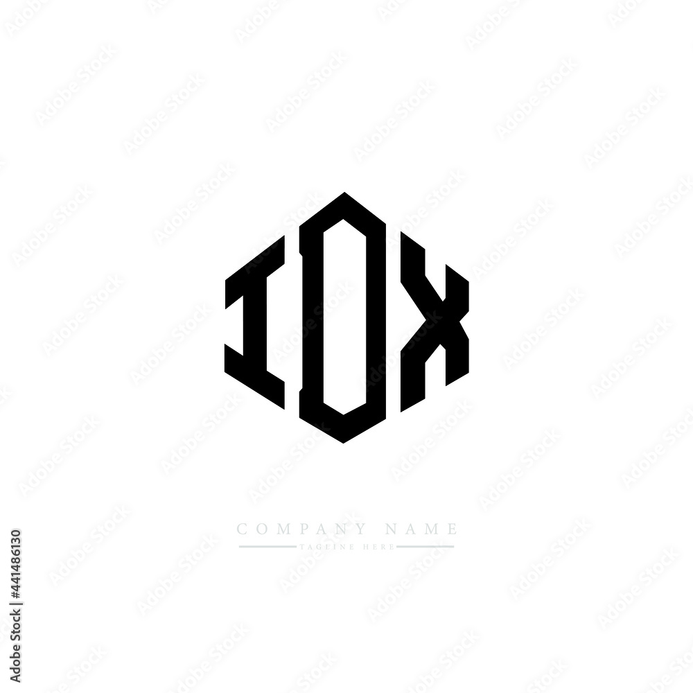 IDX letter logo design with polygon shape. IDX polygon logo monogram ...
