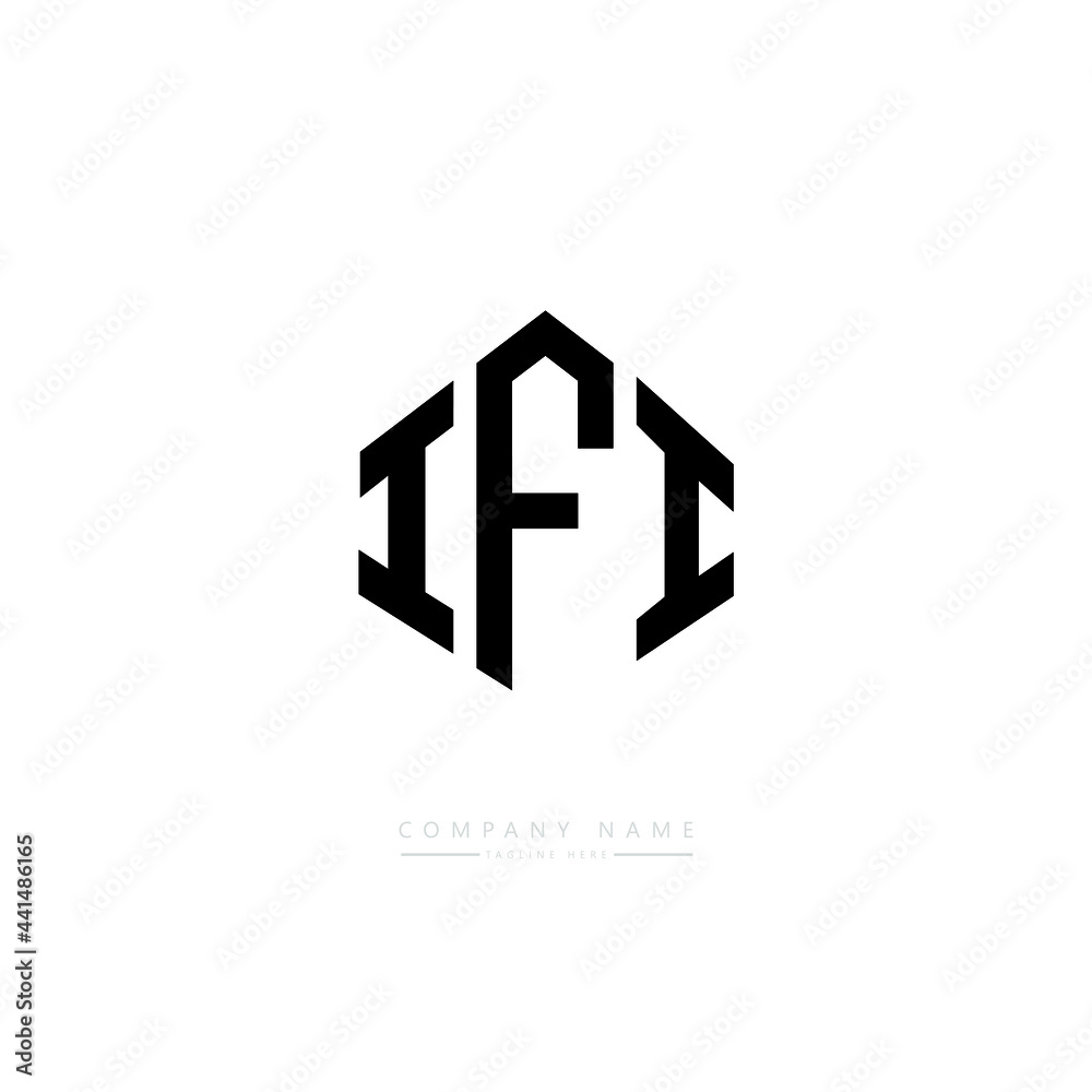 IFI letter logo design with polygon shape. IFI polygon logo monogram ...