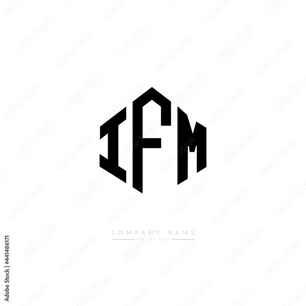 IFM letter logo design with polygon shape. IFM polygon logo monogram ...