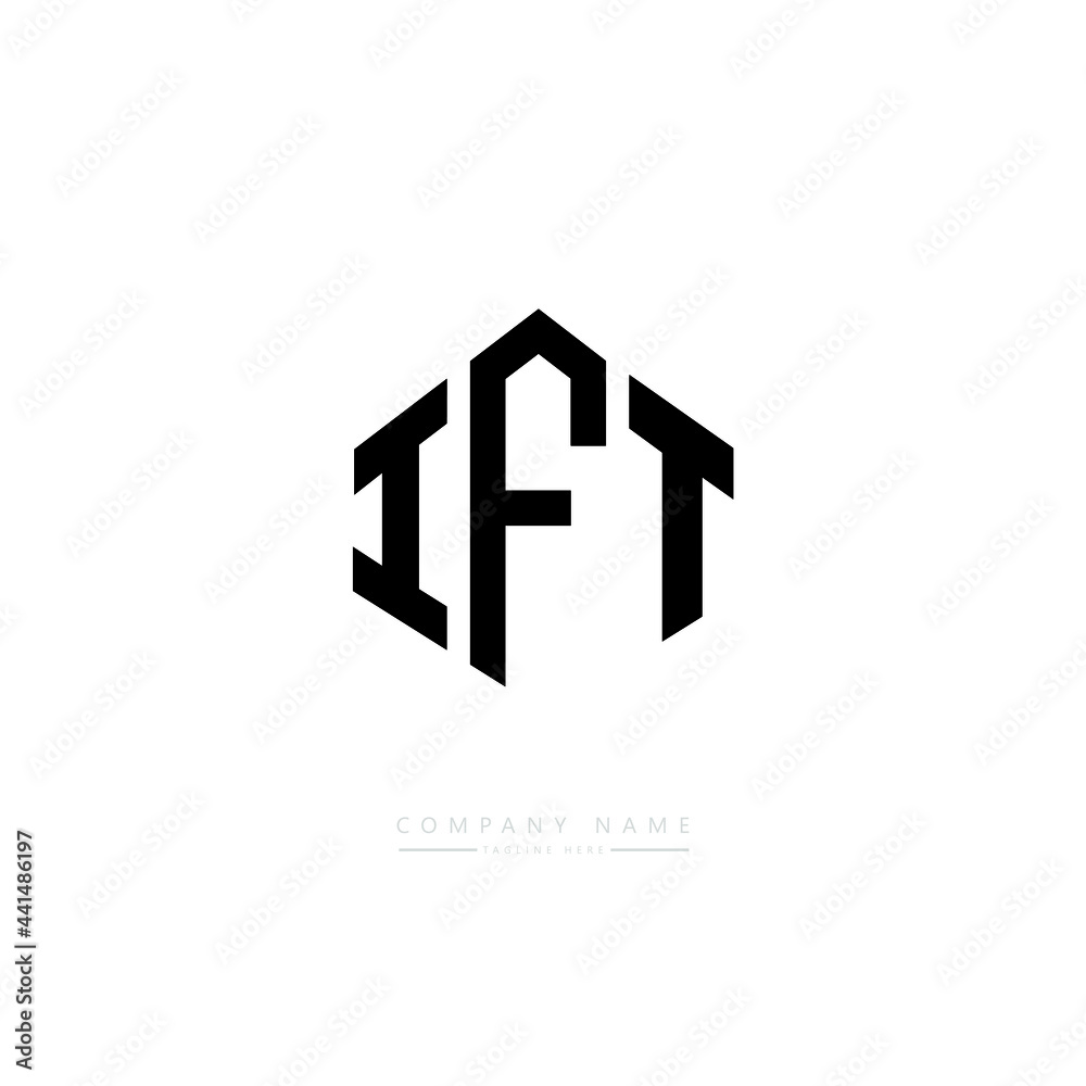 IFT letter logo design with polygon shape. IFT polygon logo monogram ...
