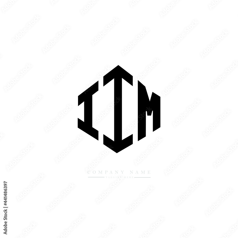 IIM letter logo design with polygon shape. IIM polygon logo monogram ...
