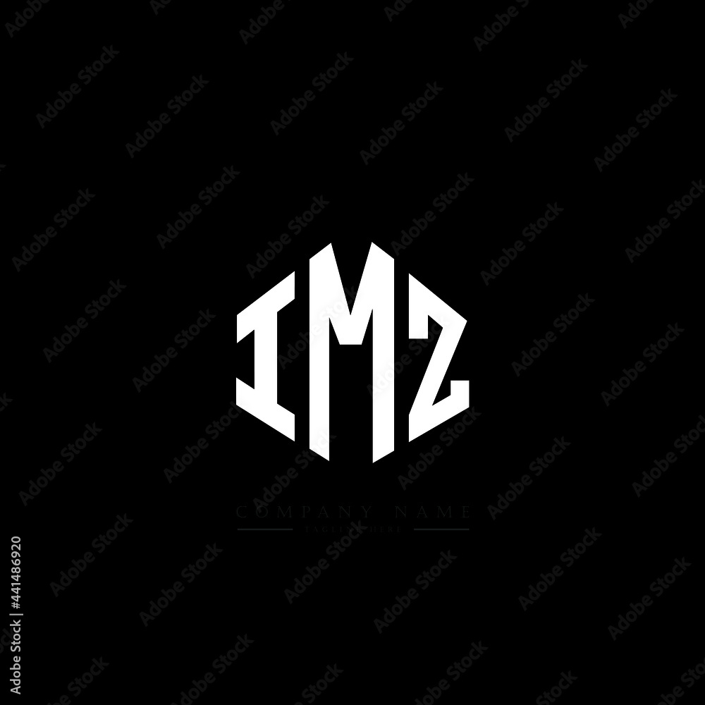 IMZ letter logo design with polygon shape. IMZ polygon logo monogram ...