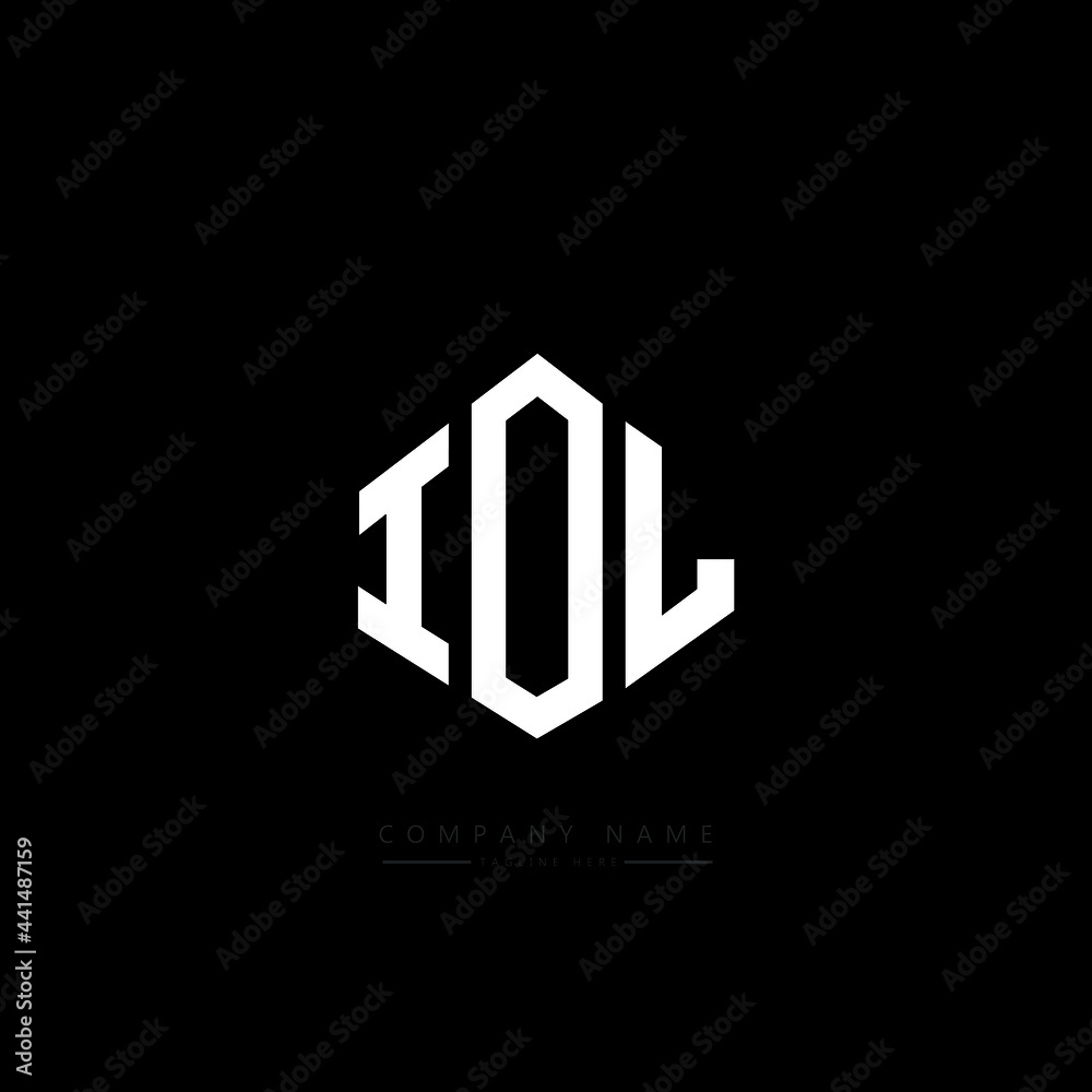 IOL letter logo design with polygon shape. IOL polygon logo monogram ...