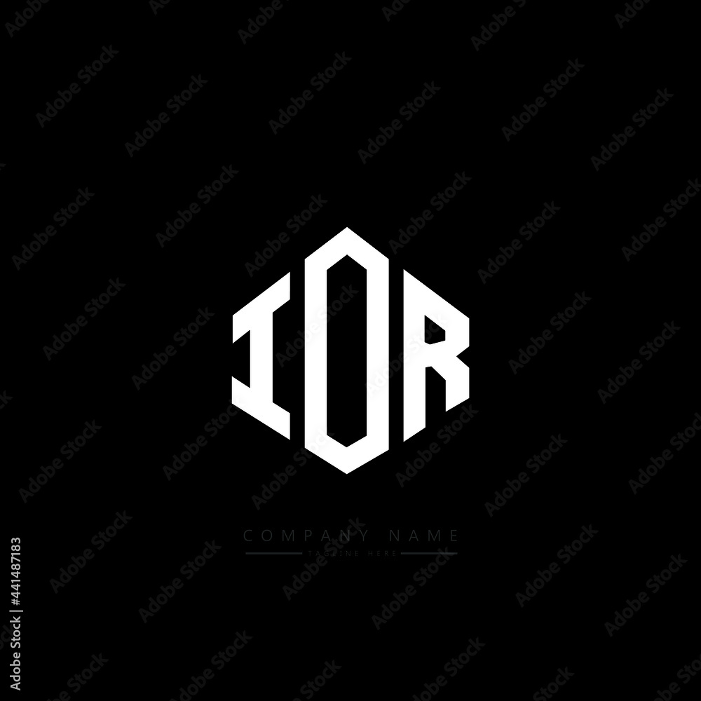 IOR letter logo design with polygon shape. IOR polygon logo monogram ...
