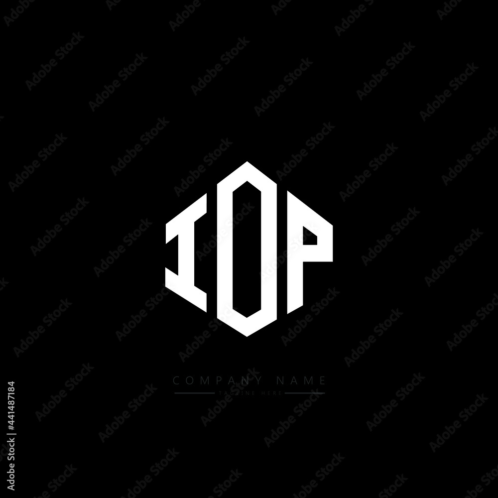 IOP letter logo design with polygon shape. IOP polygon logo monogram ...
