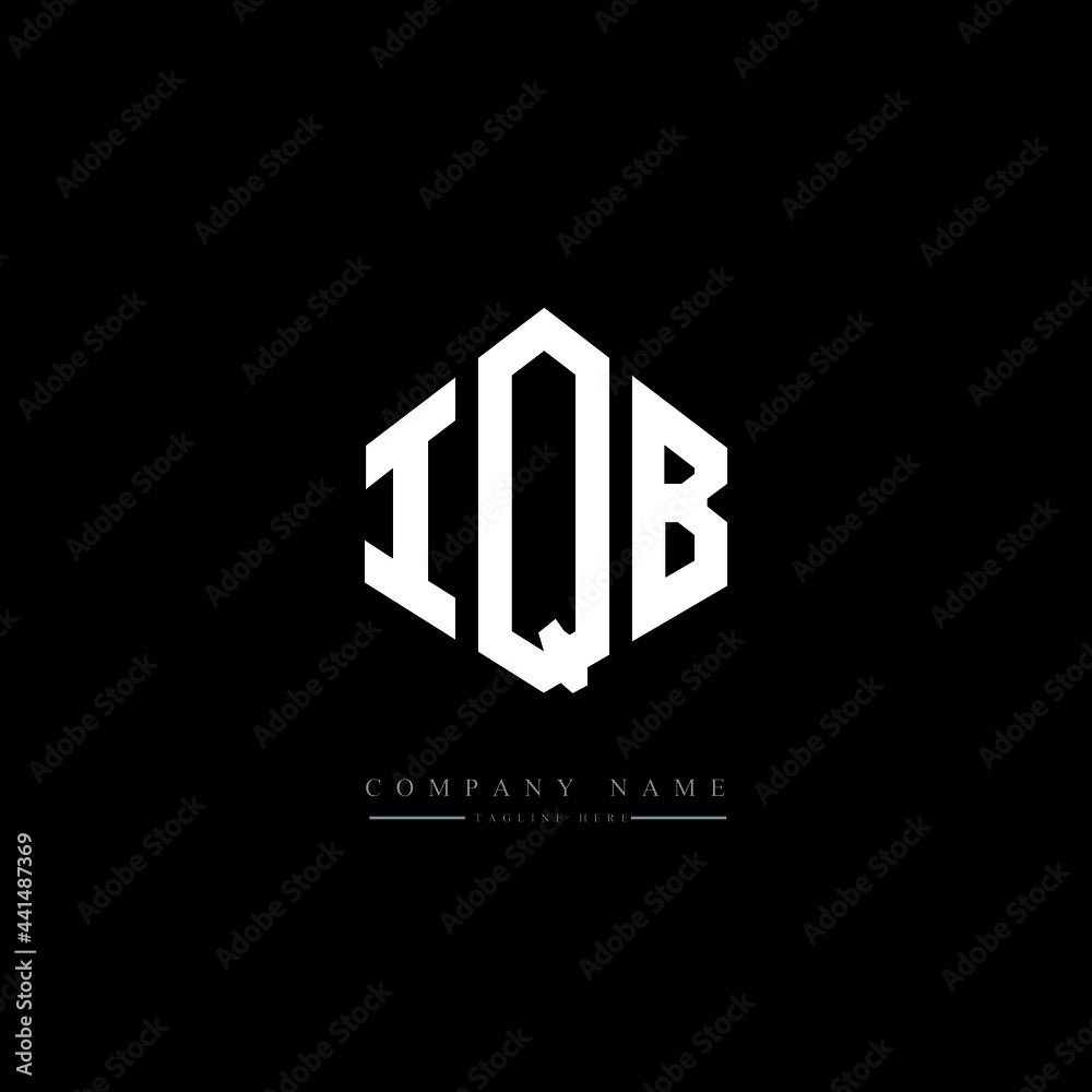 IQB letter logo design with polygon shape. IQB polygon logo monogram ...