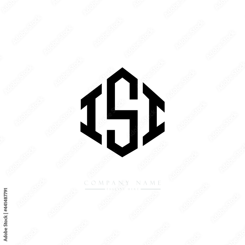 ISI letter logo design with polygon shape. ISI polygon logo monogram ...