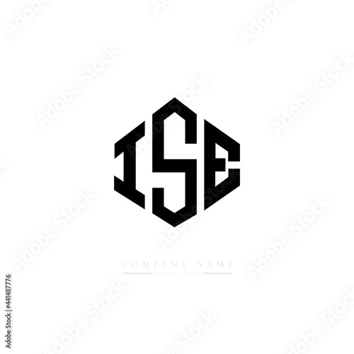 ISE letter logo design with polygon shape. ISE polygon logo monogram ...