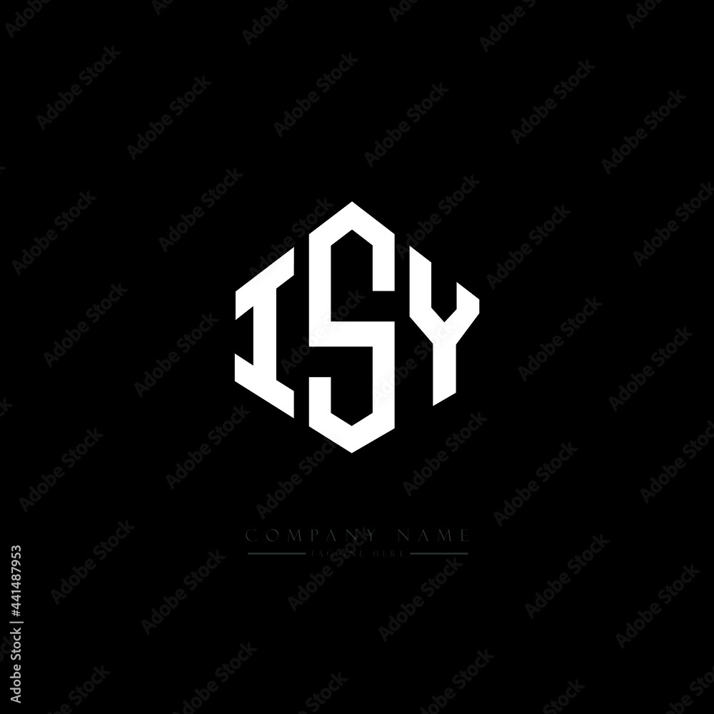 ISY letter logo design with polygon shape. ISY polygon logo monogram ...