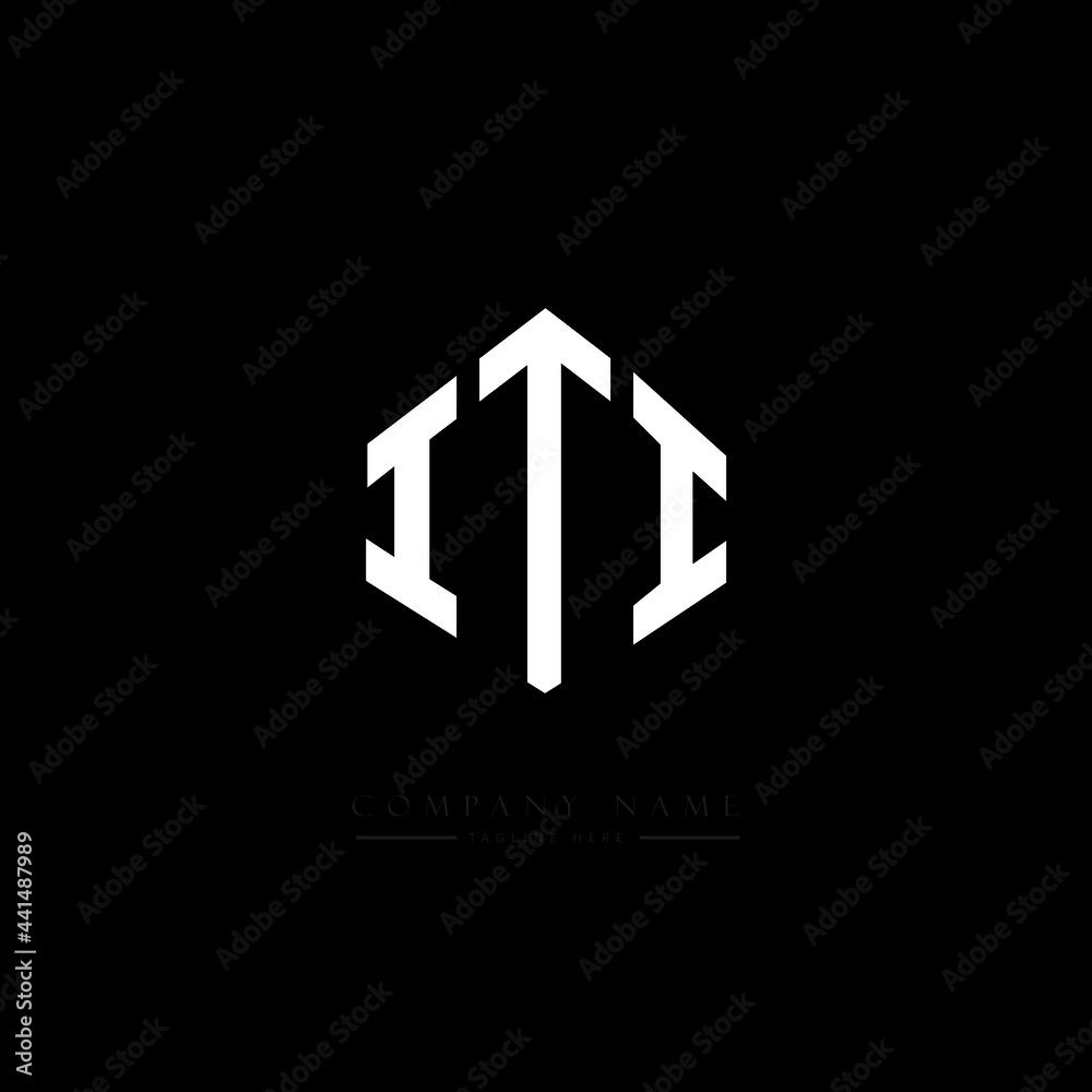 ITI letter logo design with polygon shape. ITI polygon logo monogram ...