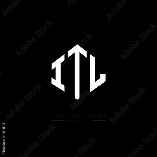 ITL letter logo design with polygon shape. ITL polygon logo monogram ...