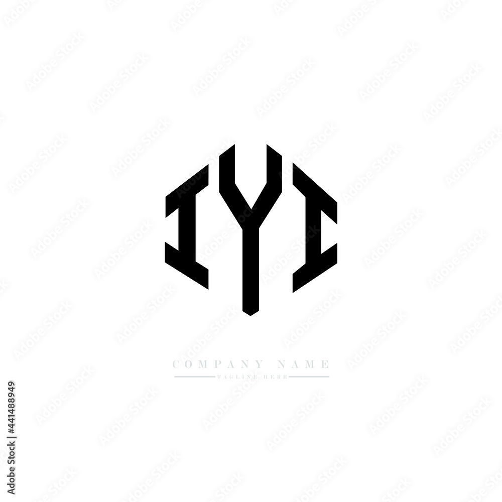 IYI letter logo design with polygon shape. IYI polygon logo monogram ...