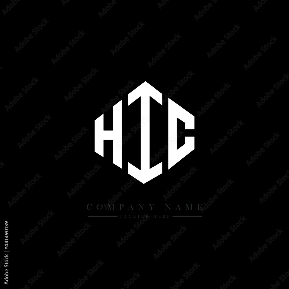 HIC letter logo design with polygon shape. HIC polygon logo monogram ...