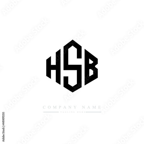 HSB letter logo design with polygon shape. HSB polygon logo monogram ...