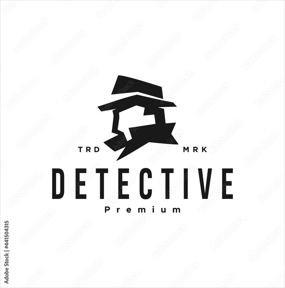 Detective Logo Vector Design Illustration Icon spy secret agent the ...