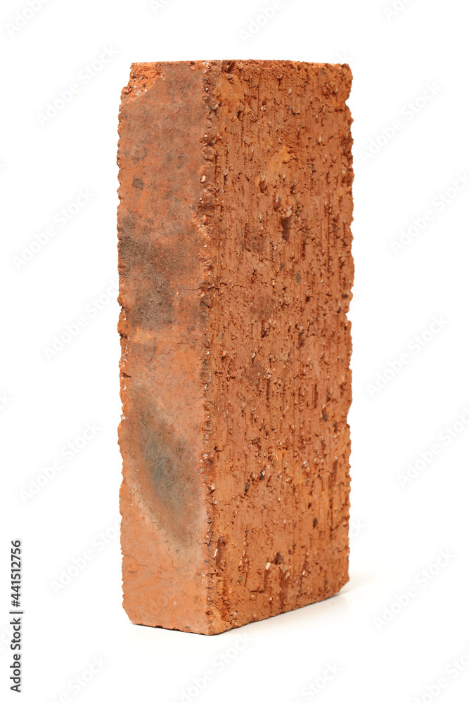 red brick isolated on white background Stock Photo | Adobe Stock